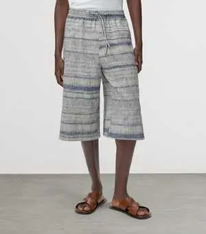 Loewe X Paula's Ibiza Beaded-effect Denim Shorts