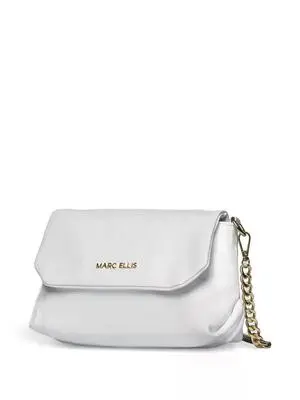 MARC ELLIS Elodie Shoulder Bag With Logo Lettering - White