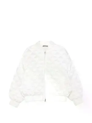 RAXXY Quilted-pattern Bomber Jacket - White