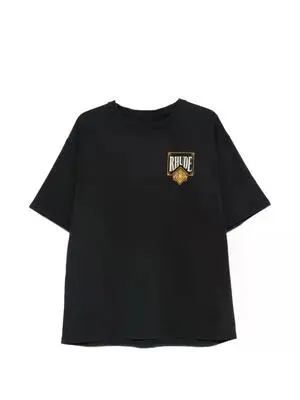 Rhude Logo-print T-shirt - Black