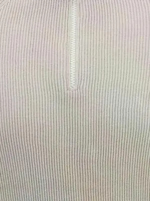 Brunello Cucinelli Ribbed-knit Half-zip Sweater - Neutrals