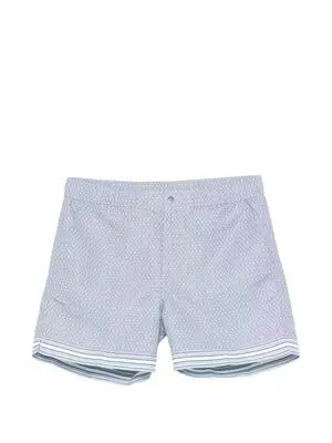 CHE Geometric-Print Swim Shorts Blue