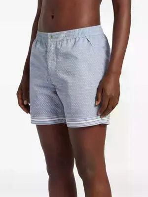 CHE Geometric-print Swim Shorts - Blue