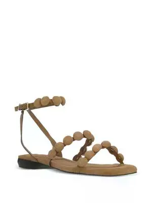 Ash Regy Sphere-embellished Suede Sandals - Neutrals