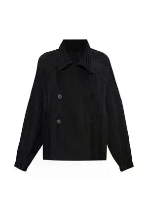 Issey Miyake Double-breasted Pleated Jacket