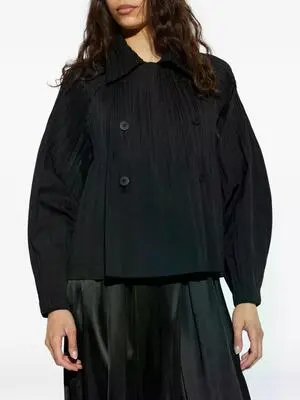 Issey Miyake Double-breasted Pleated Jacket