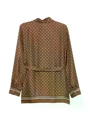 Max Mara Geometric-print Blouse - Brown