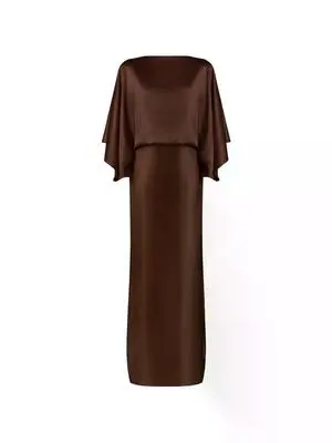 NINEMINUTES The Macha Cowl-back Dress - Brown