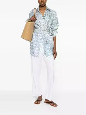 ARCHIVIO '67 Monogram-print Belted Shirt