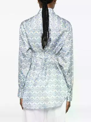 ARCHIVIO '67 Monogram-print Belted Shirt