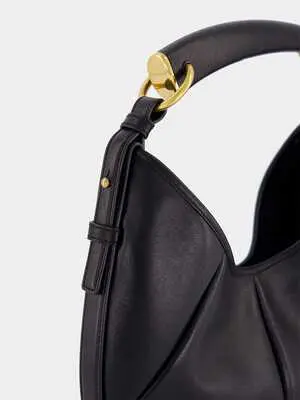Saint Laurent Mombasa Small Leather Hobo Bag