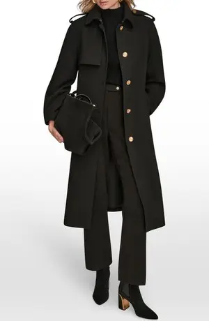 Donna Karan New York Modern Crepe Trench Coat