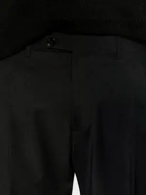 BE ABLE Pleated Turn-up Trousers - Black