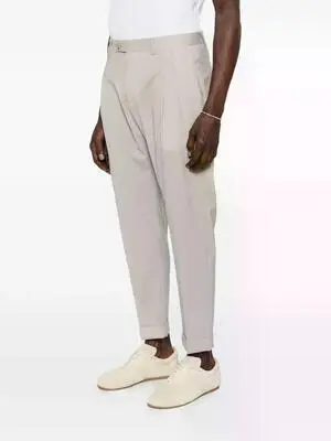 BE ABLE Pleated Turn-up Trousers - Neutrals