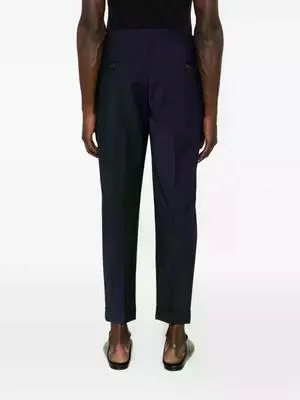 BE ABLE Pleated Turn-up Trousers - Blue