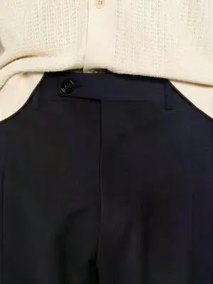 BE ABLE Pleated Turn-up Trousers - Blue