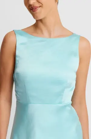 SIX STORIES Satin Bridesmaid Dress With Cowl Back