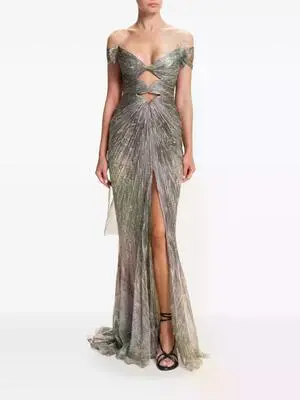 MARIA LUCIA HOHAN Catarina Cut-out Gown - Grey