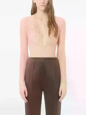Valentino Garavani Stretch Lace Bodysuit - Pink