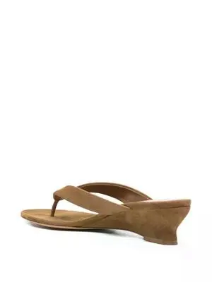 Le Monde Beryl Suede Wedge Sandals - Brown