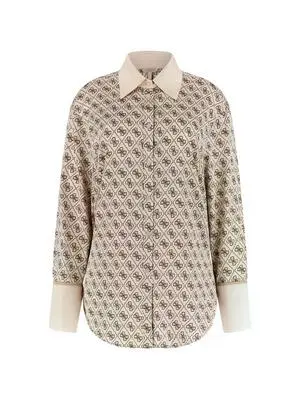 Guess Patterned Collared Shirt