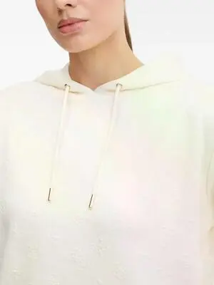 Guess Embossed Peony Hoodie - White
