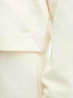 Guess Embossed Peony Hoodie - White