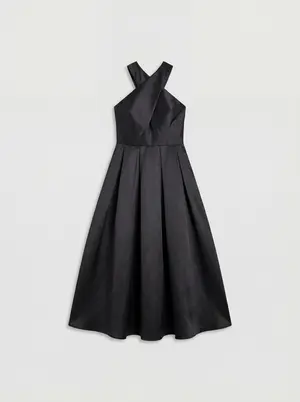 Coast Halterneck Fit & Flare Midi Dress - Black