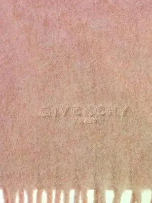 Givenchy Fringed Logo Scarf - Pink