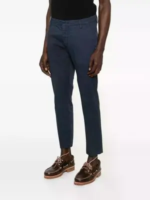 ENTRE AMIS Belt-loop Trousers - Blue