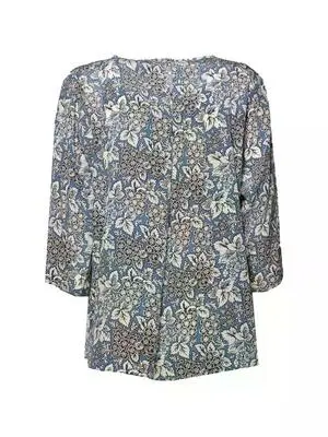 Max Mara Floral-print Blouse - Blue