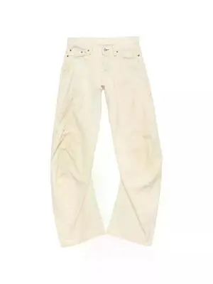 Acne Studios Loose Fit Paint Splatter Jeans - Neutrals