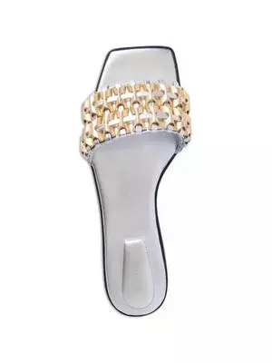 Simkhai Faye Metallic Leather Sandals
