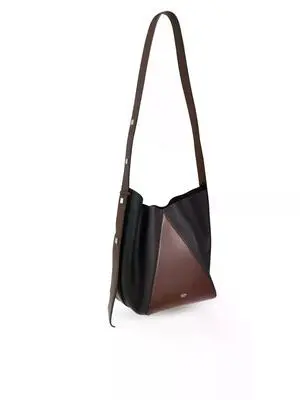 Max Mara Medium Two-tone Leather Bucket Bag