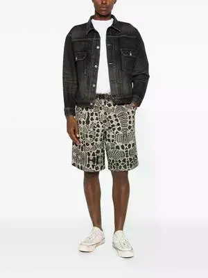 BRAIN DEAD Skull Climber Shorts - Neutrals