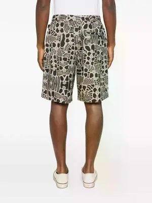 BRAIN DEAD Skull Climber Shorts - Neutrals