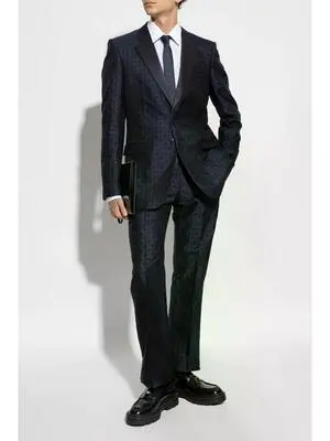 Givenchy Patterned-jacquard Blazer - Blue