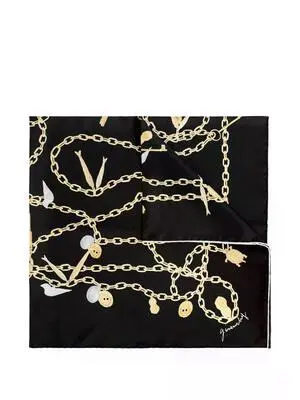 Givenchy Chain-motif Silk Scarf - Black