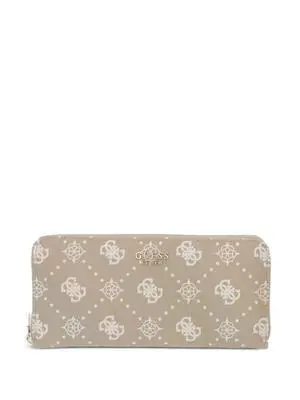 Guess Carrie Monogram Wallet - Neutrals