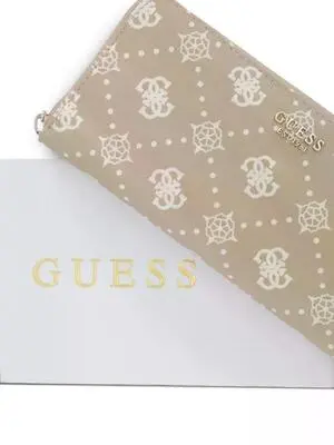 Guess Carrie Monogram Wallet - Neutrals