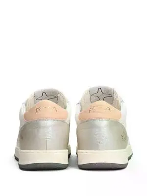 AMA-BRAND Star-patch Metallic-effect Sneakers - Neutrals