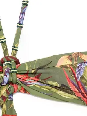 Farm Rio Strelitzia Floral-print Bikini Top