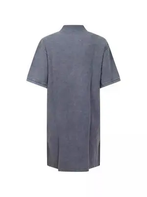 Alexander Wang Logo-embroidered Piqué Mini Dress - Grey