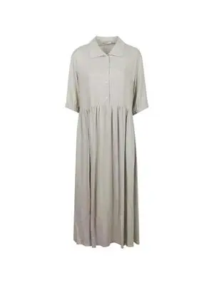 Herno Gathered-waist Button-up Dress