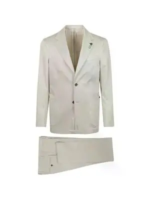 LARDINI Flower-pin Single-breasted Suit - Neutrals
