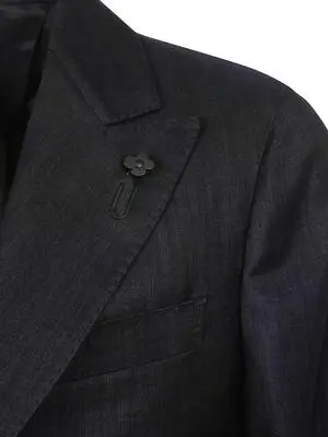 LARDINI Peak-lapel Denim Blazer