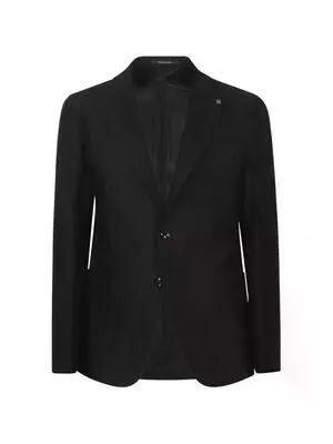 Tagliatore Textured Single-breasted Blazer - Black
