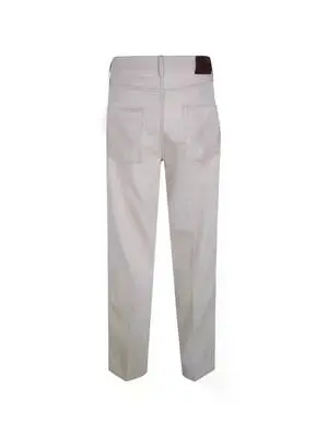 Emporio Armani Pressed-crease Logo-patch Jeans