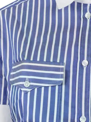 FAY Striped Short-sleeve Shirt - Blue