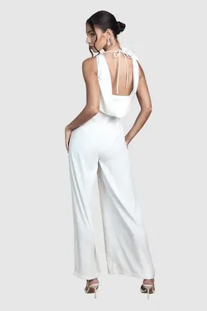 Coast Corsage Cowl Back Bridal Jumpsuit